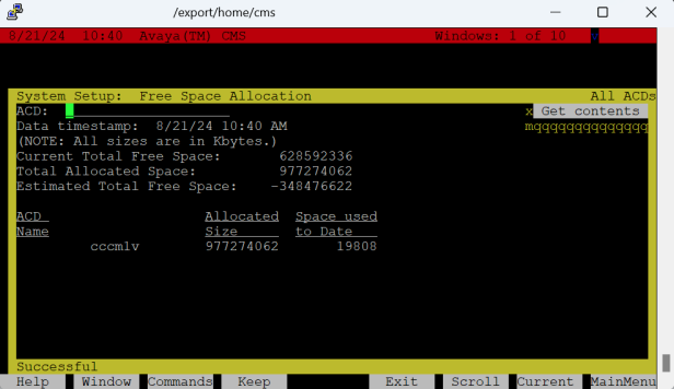 Call Management System (CMS) R21 - Add Disk does not allocate disk ...