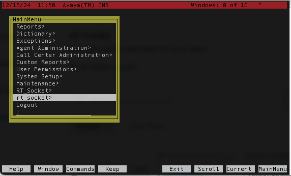CMS: How To Access the Avaya CMS Main Menu from the CLI and Navigate the System – intlx Solutions